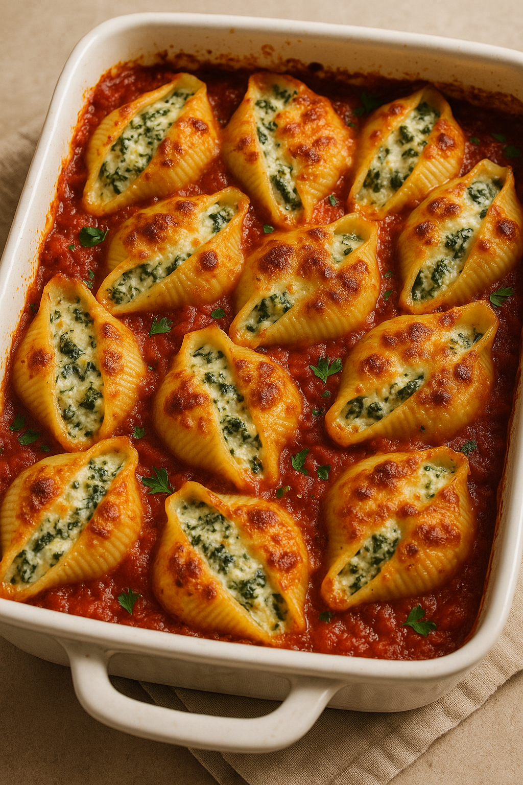 Baked Cheese-Stuffed Shells with Marinara - Darren Klugman